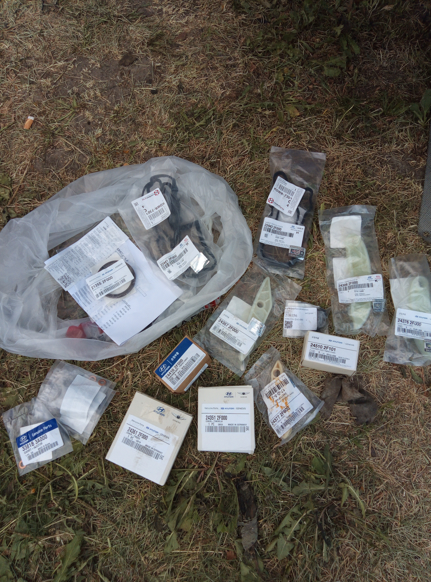 Замена цепей ГРМ 2.2 D4HB — KIA Sorento (2G), 2,2 л, 2011 года | своими ...