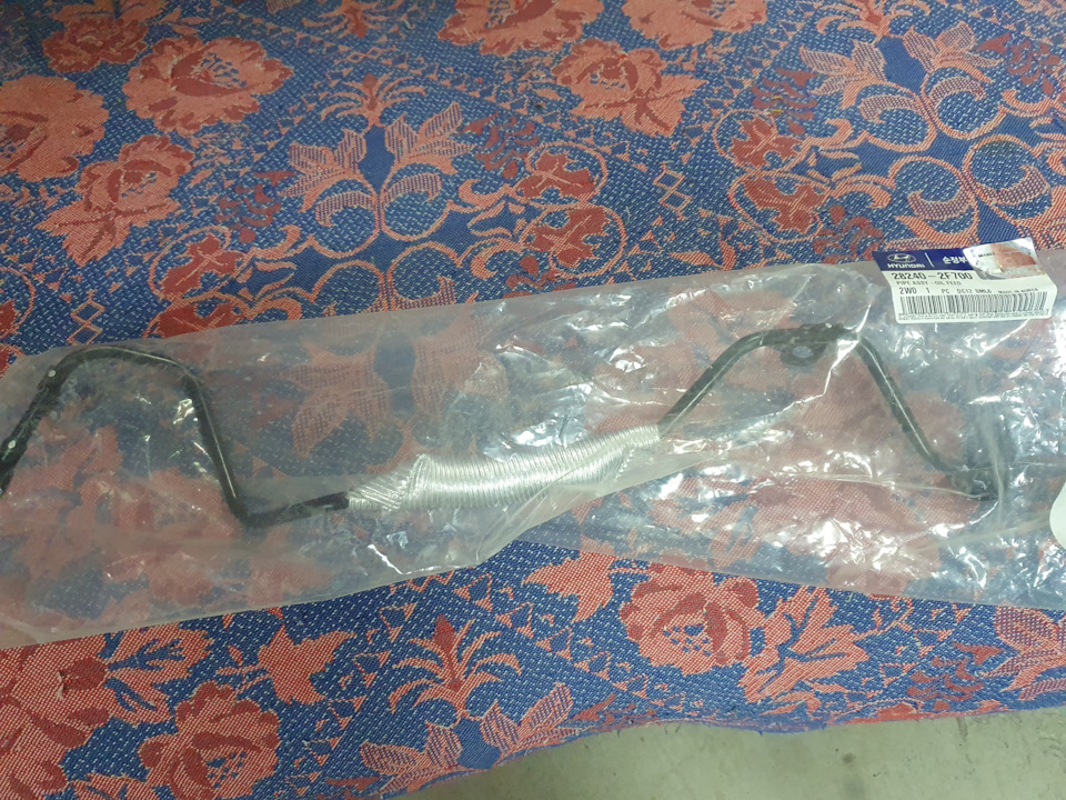 Замена трубки подачи масла на турбину — KIA Sorento (2G), 2,2 л, 2010 ...