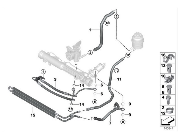 Замена насоса ГУР — BMW 1 series Coupe (E82), 3 л, 2008 года | своими ...