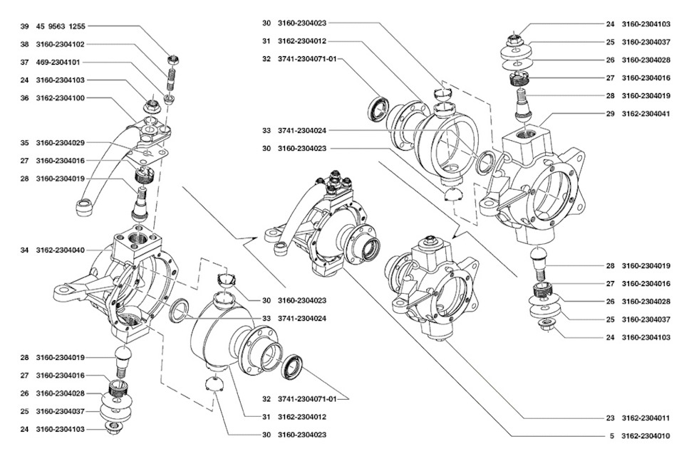Мосты Спайсер #8. Поворотные кулаки с кастором +5 градусов, новые ШРУСы ...