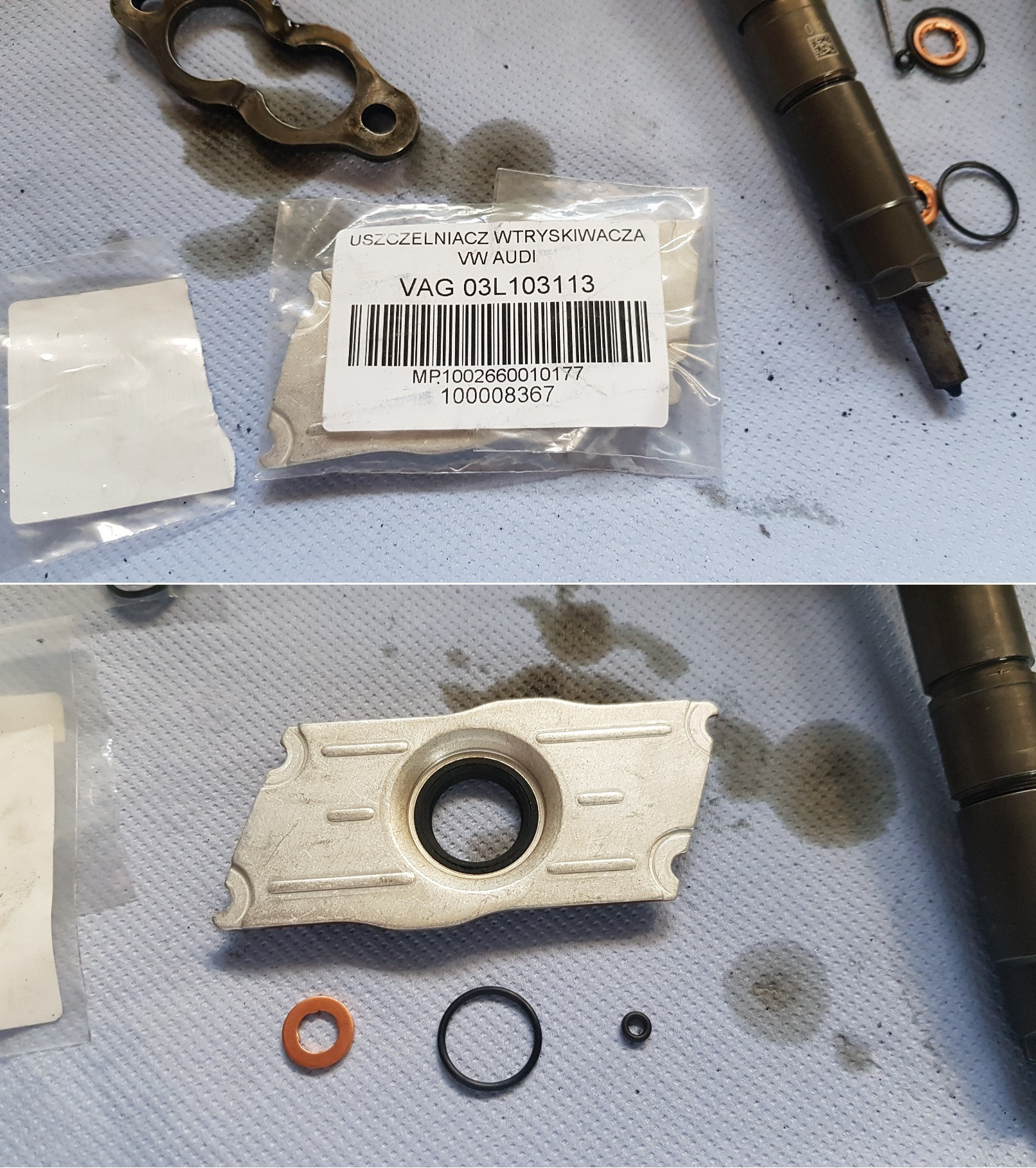 Замена крышек форсунок. Ремонт шланга подачи масла на турбину. — Audi ...