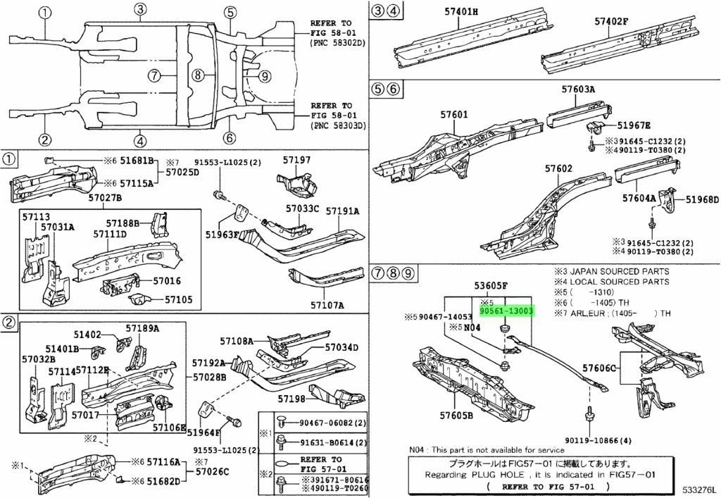 Пистоны крепления защиты ДВС и АКПП — Lexus GS (S190), 3 л, 2005 года ...