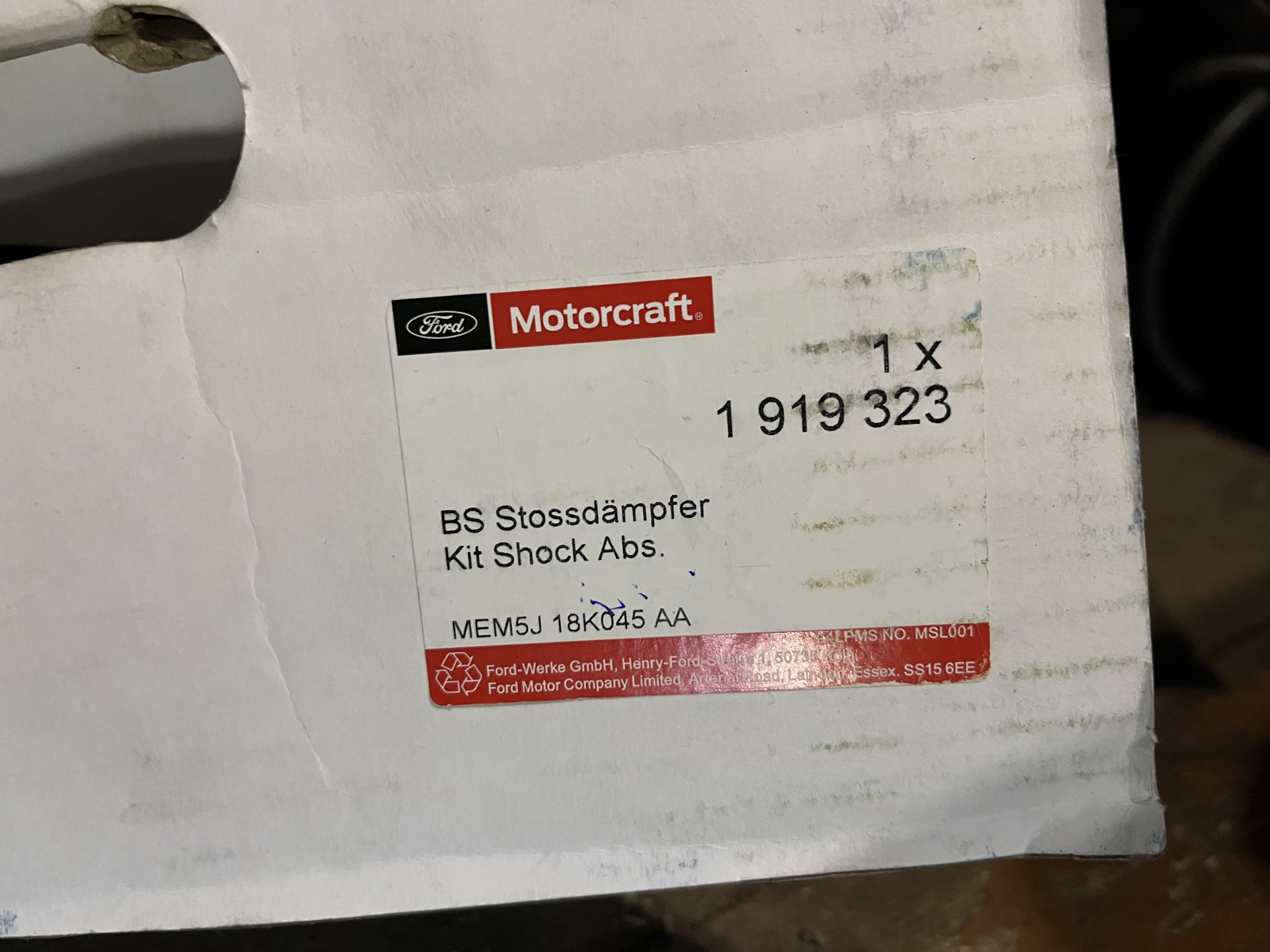 Стойки передние Ford 1 919 323 — Ford Focus Wagon II, 2 л, 2009 года ...