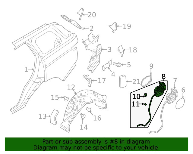 LR121915 Fuel Pocket Jaguar Land Rover | Запчасти на DRIVE2