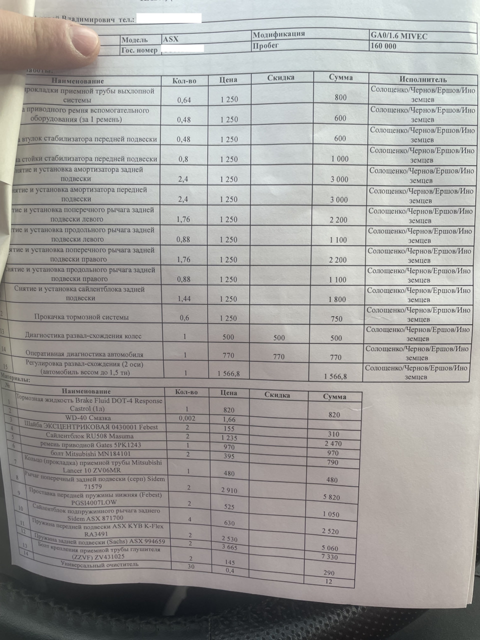 MN184101 БОЛТ ЗАДНИЙ РАЗВАЛЬНЫЙ+ ШАЙБА ASX (10-…), LANCER (07 ...