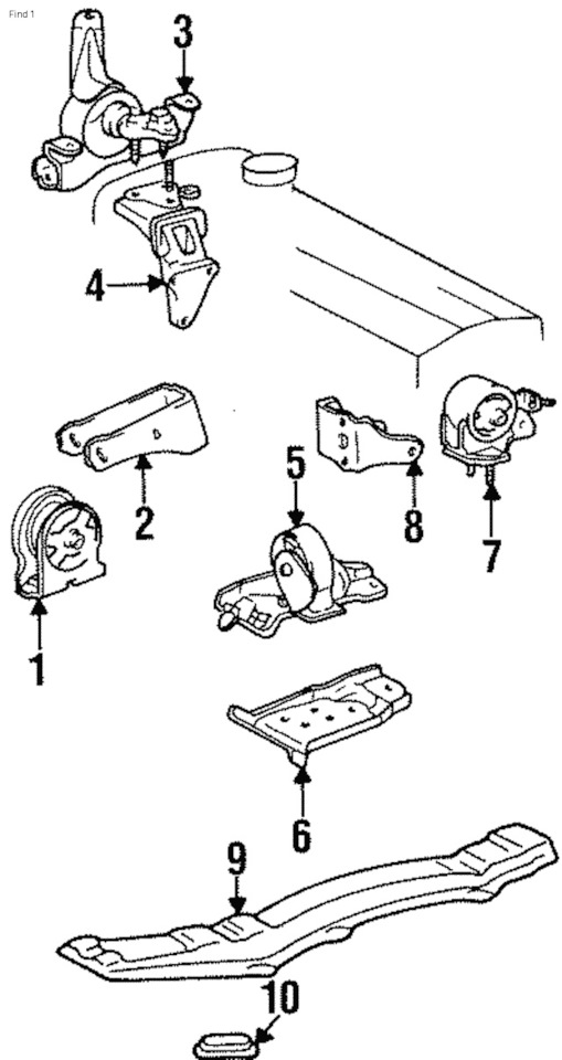 1236174350 Опора двигателя TOYOTA LEXUS | Запчасти на DRIVE2