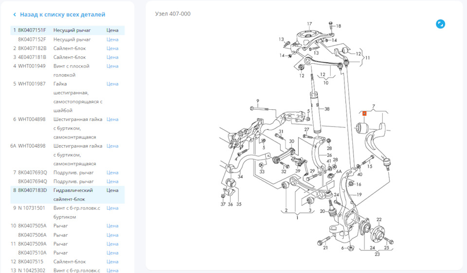 Замена подушек двигателя и сайлентблока — Audi A4 (B8), 1,8 л, 2014 ...