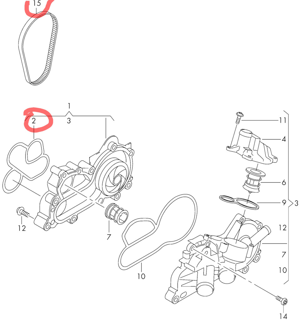 04E121119B КОЛЬЦО УПЛОТНИТЕЛЬНОЕ VAG | Запчасти на DRIVE2