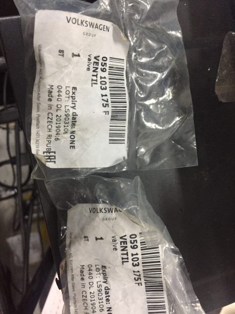 059103175F Обратный клапан VAG | Запчасти на DRIVE2