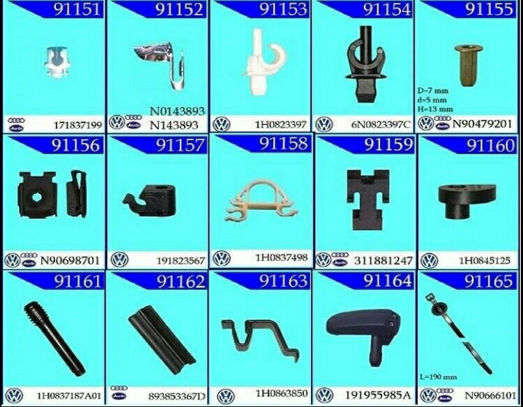 Клипсы VAG — Skoda Octavia A5 Mk2, 1,6 л, 2011 года | расходники | DRIVE2