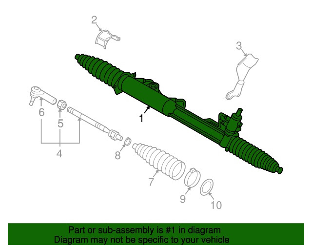 7L6422063C Рейка рулевая VAG | Запчасти на DRIVE2