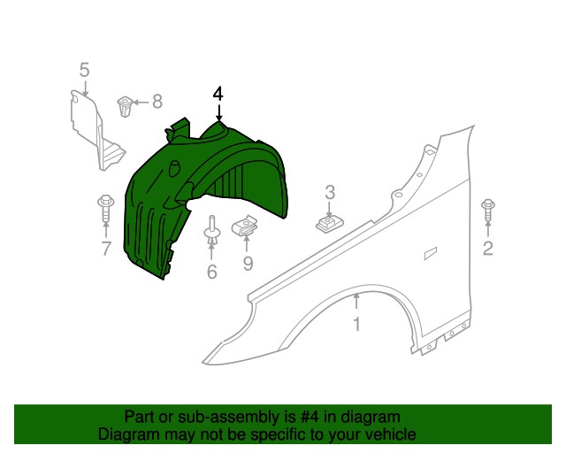 51717033749 Кожух колесной ниши Л Пд BMW | Запчасти на DRIVE2