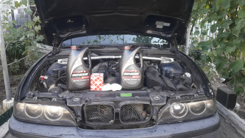Замена Масло Лукойл Генезис 5W40 — BMW 5 series (E39), 3 л, 1998 года ...