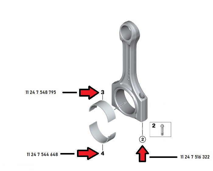 11247544648 Вкладыш подшипника red 54,00mm(0) BMW | Запчасти на DRIVE2