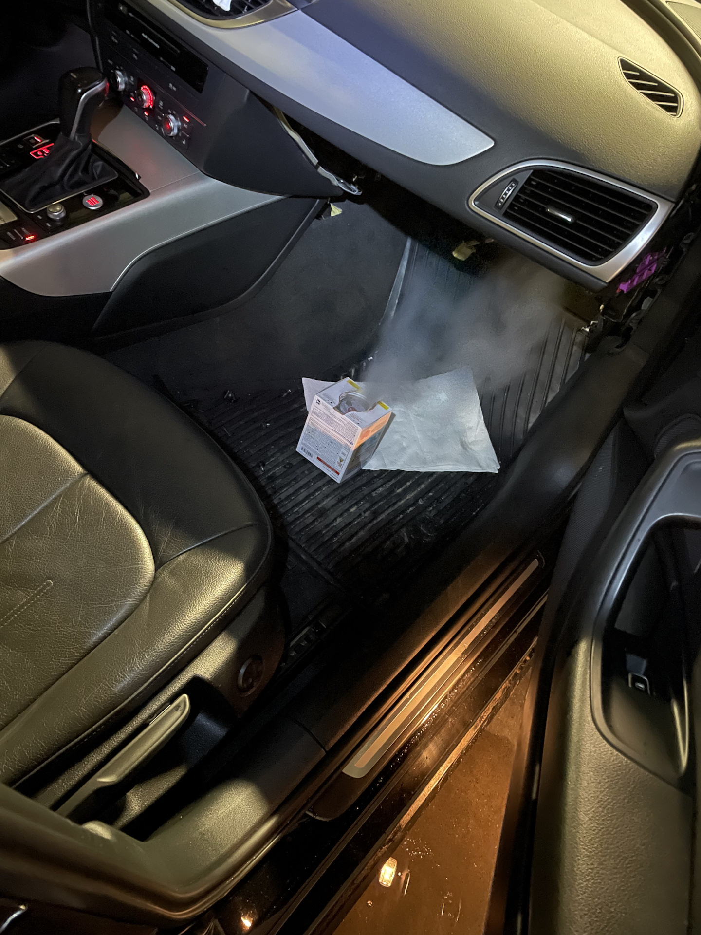 Установка дополнительного внешнего салонного фильтра, чистка крыльчатки ...