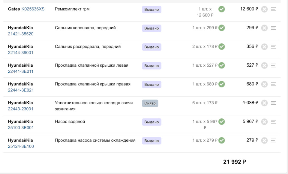 2214439001 Уплотнительное кольцо головки блока цилиндров KIA HYUNDAI ...