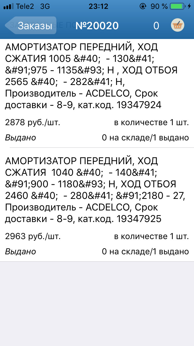 19347924 Стойка амортизационная передняя (левая сторона) ACDelco ...