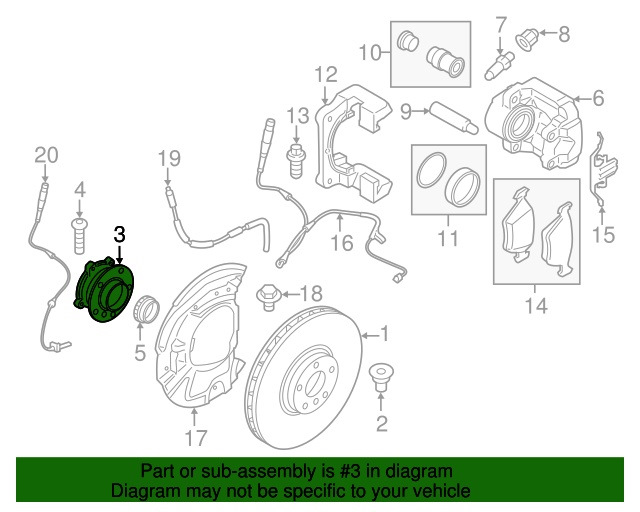 31226882263 Ступица переднего колеса с подшипником BMW | Запчасти на DRIVE2