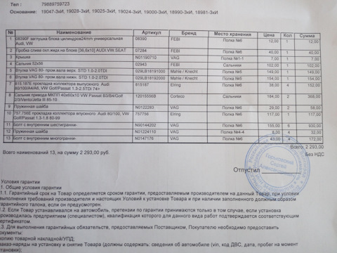 N01190710 Крышка VAG | Запчасти на DRIVE2