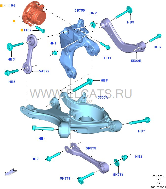 Рычаги и болты подвески — Ford Galaxy (Mk IV), 2 л, 2017 года ...