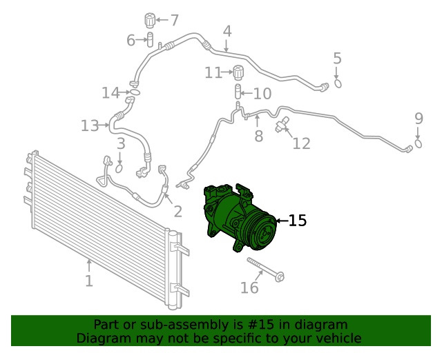 64525A5C711 Компрессор кондиционера без электромагнитной муфты BMW ...