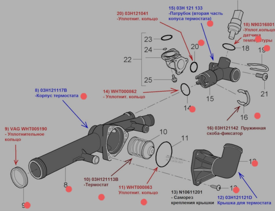 N90316801 Кольцо уплотнительное круглое 19,6х3,65 (3) VAG | Запчасти на ...