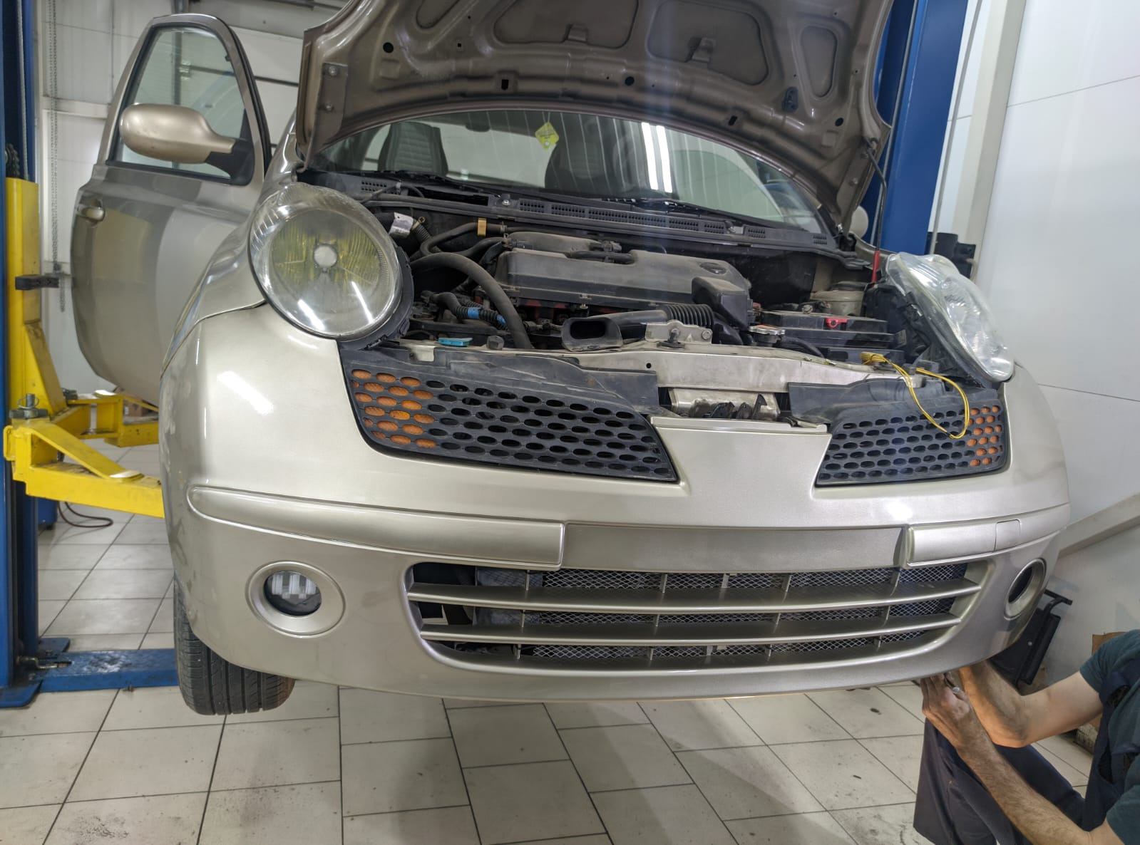 23. Установка птф и бампера — Nissan Micra (K12), 1,2 л, 2004 года ...