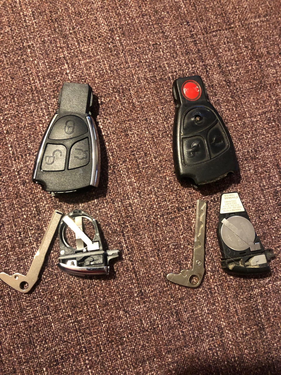 Замена корпуса ключа — Mercedes-Benz C-Class (W203), 3,7 л, 2002 года ...