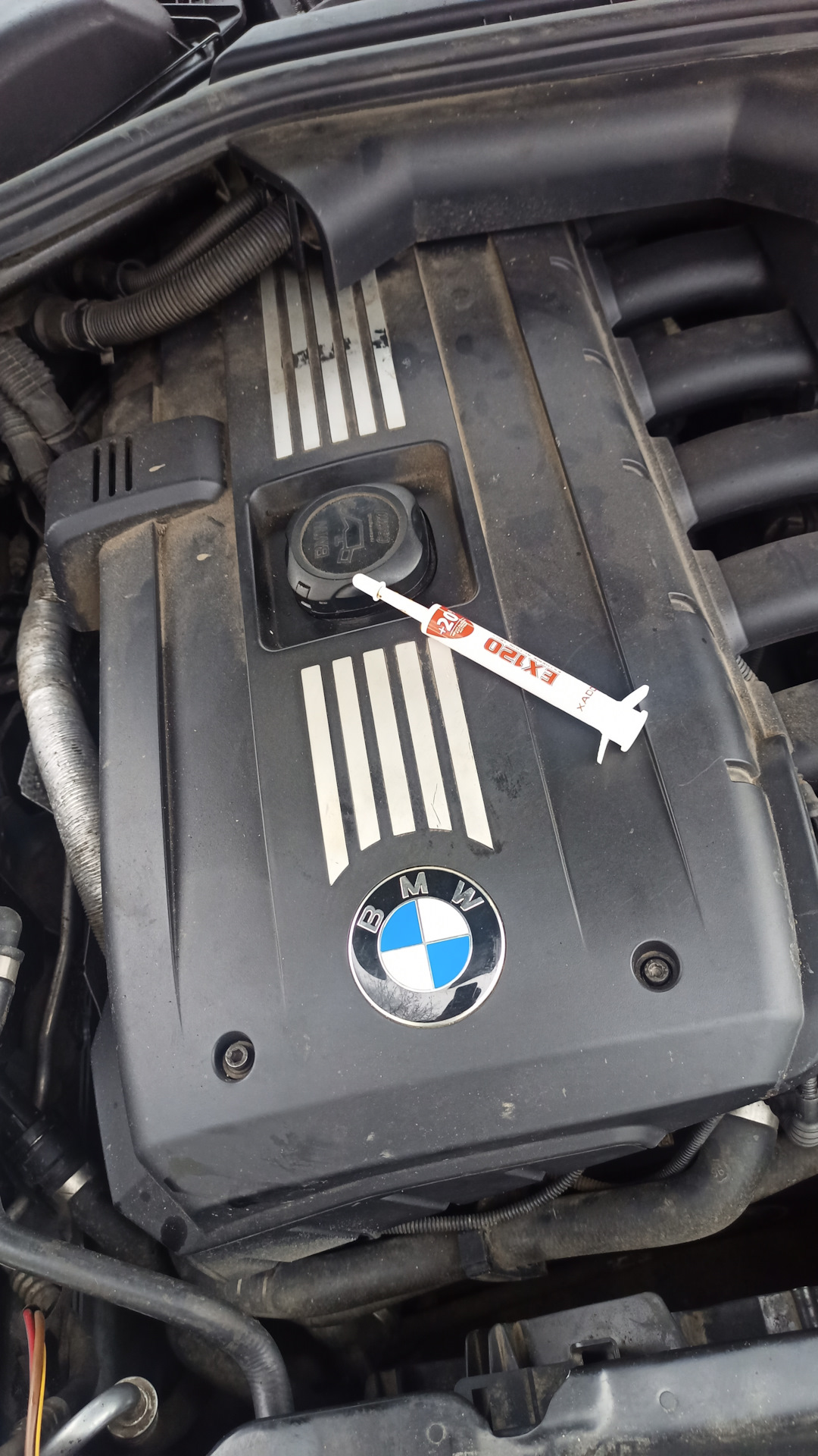 🔵 19…Замена масла с промывкой и Валерой — BMW 5 series (E60), 2,5 л ...