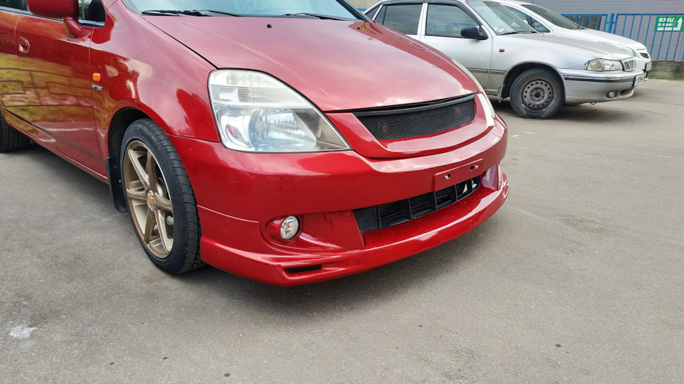 Рестайл бампер от RN5 часть 2 — Honda Stream (RN), 2 л, 2001 года ...