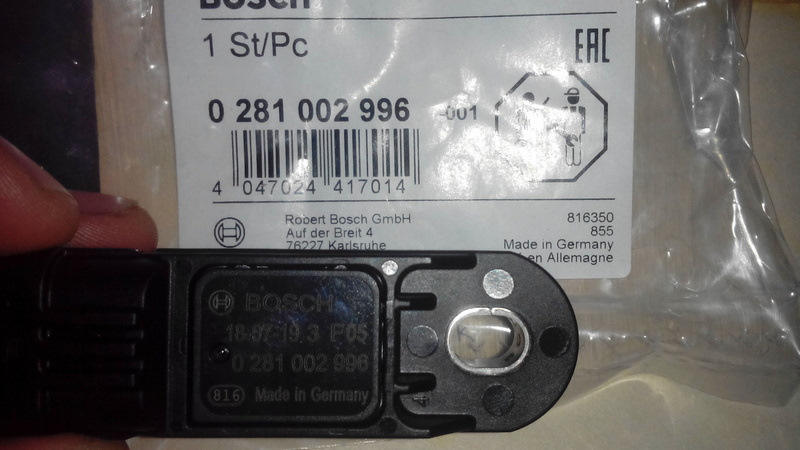 0281002996 Датчик давления наддува BOSCH | Запчасти на DRIVE2