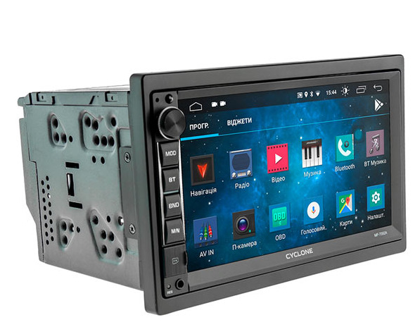 2 Din автомагнитола Cyclone MP-7092A+DSP + подрулевой адаптер + камера ...