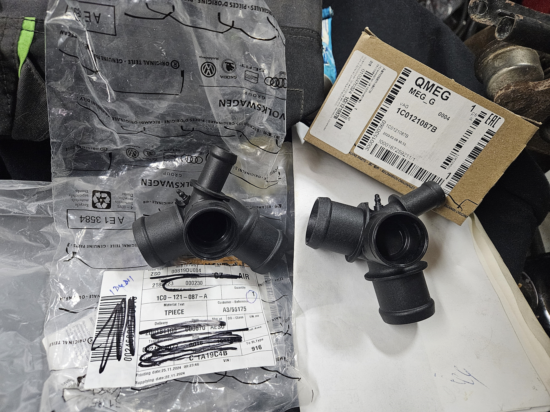 1C0121087 Тройник системы охлаждения TPipe — Volkswagen New Beetle, 1,8 ...