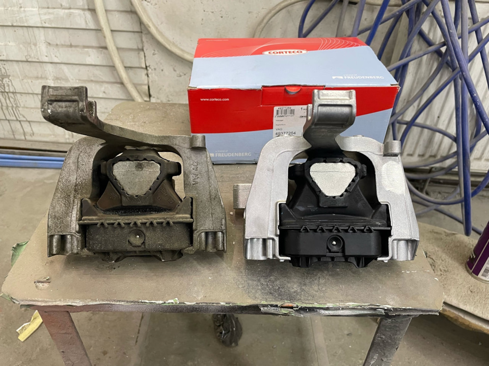 Замена правой опоры двигателя, левой опоры КПП, High Led фонари — Skoda ...