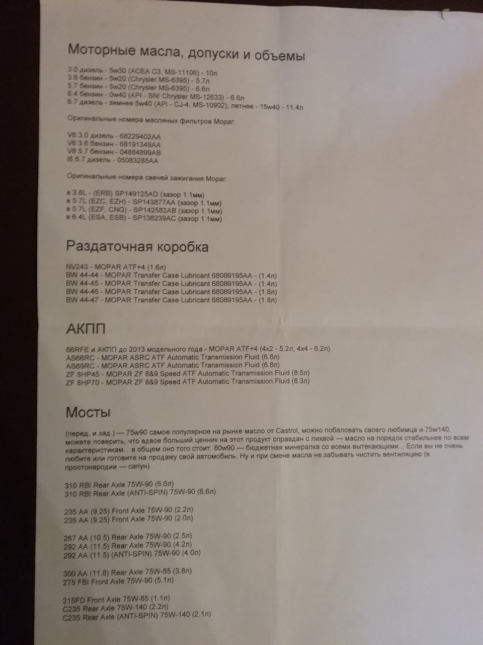 68089195AA LUBRICANT TRANSFER C Chrysler | Запчасти на DRIVE2