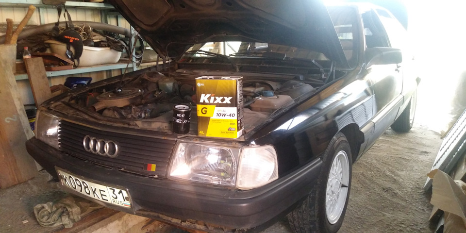 Замена масла и фильтра — Audi 100 (C3), 2,2 л, 1988 года | плановое ТО ...