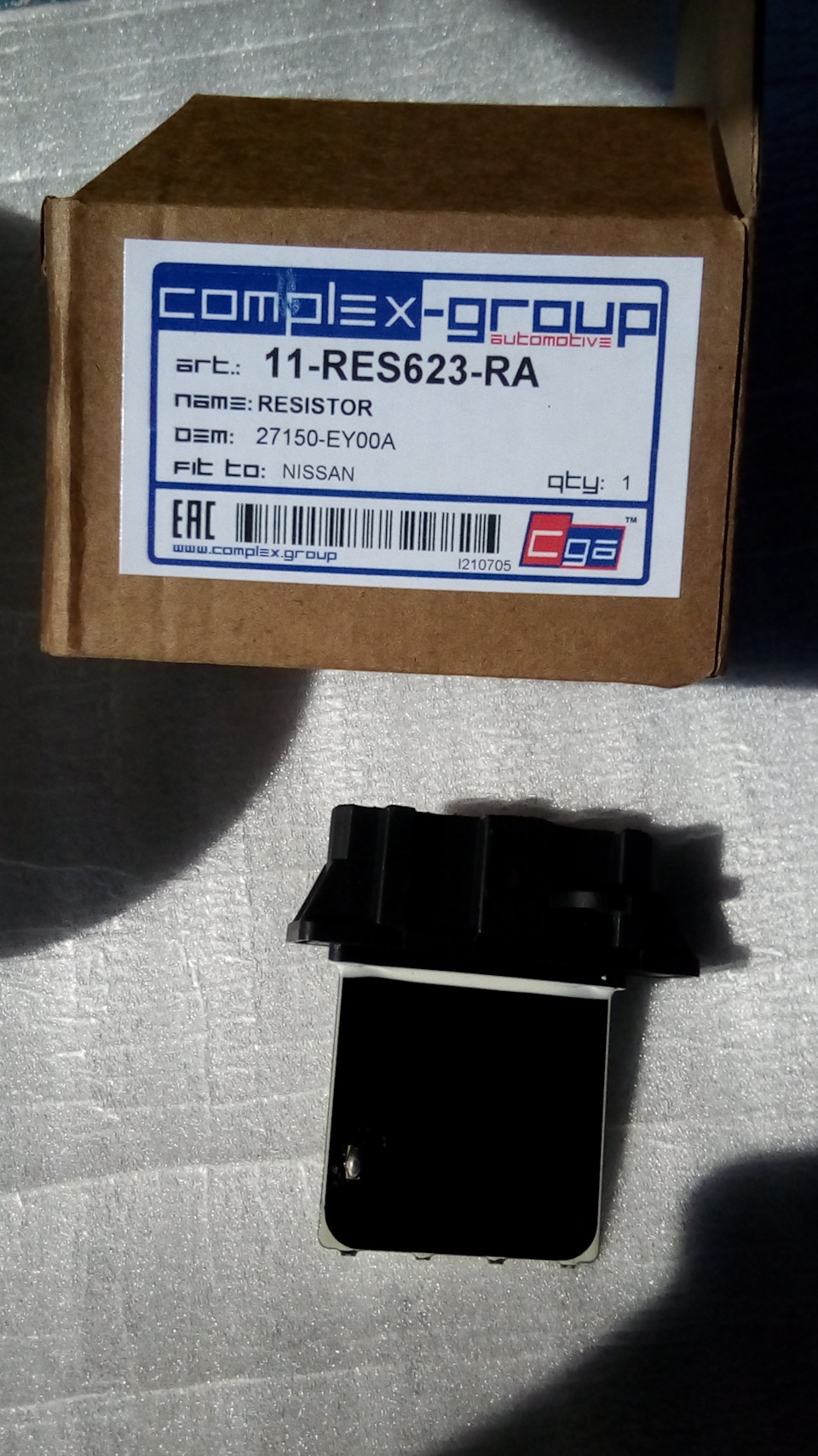 27150EY00A Резистор вентилятора печки NISSAN INFINITI | Запчасти на DRIVE2