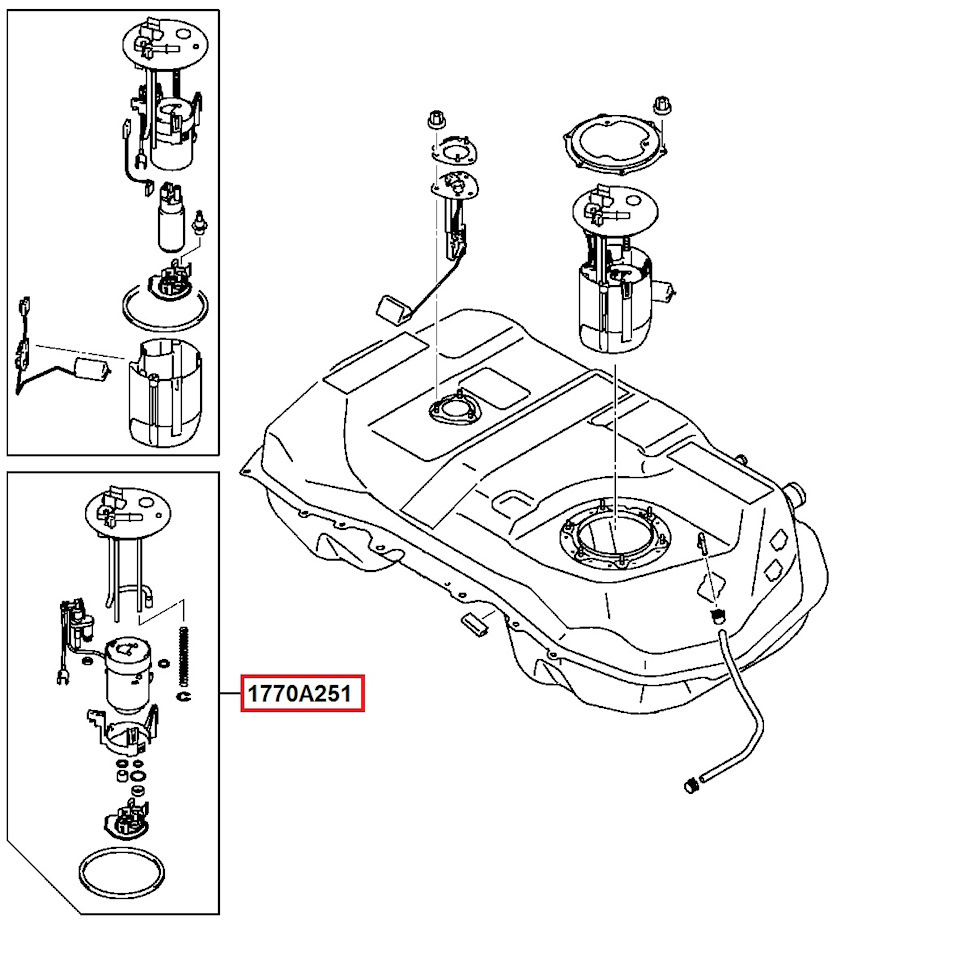 1770A251 Фильтр топливный Mitsubishi | Запчасти на DRIVE2