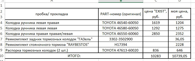 4654060050 Колодки тормозные барабанные TOYOTA LEXUS | Запчасти на DRIVE2