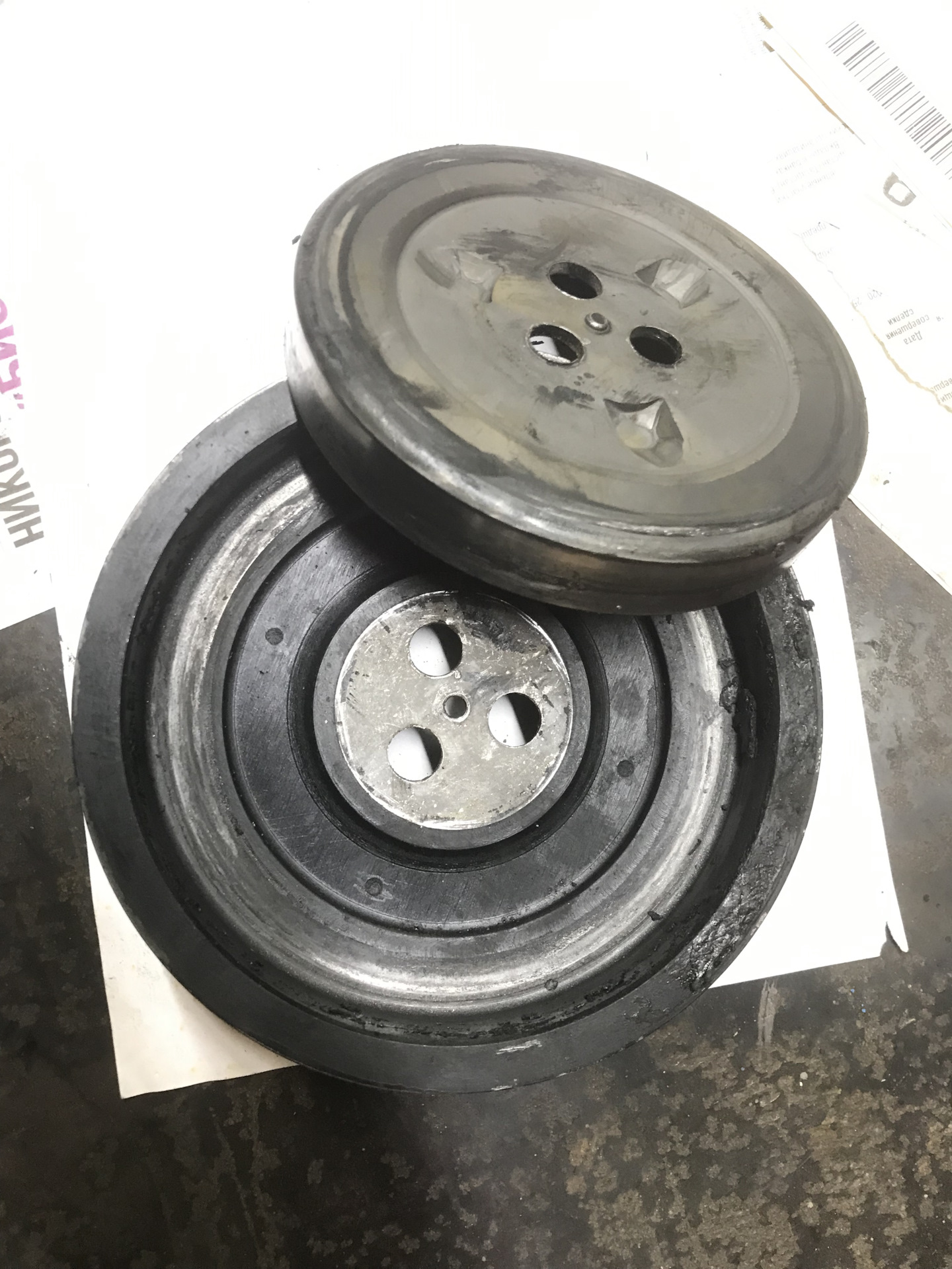 демпферные шкивы коленвала от SAT не брать !💩 — Ford Transit Custom, 2 ...