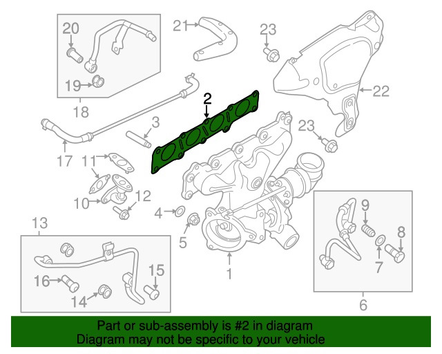 LR025852 Прокладка выпускного коллектора Jaguar Land Rover | Запчасти ...