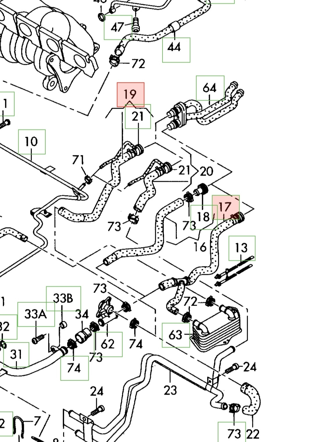 Замена патрубка охлаждения aisin 09g — Volkswagen Passat B6, 1,8 л ...
