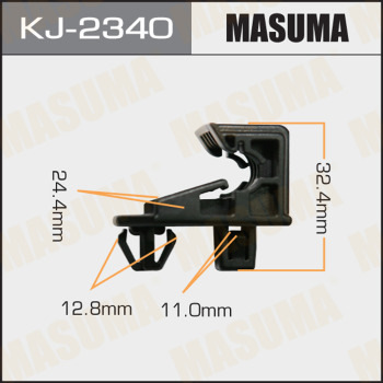 KJ2340 Клипса пластиковая MASUMA | Запчасти на DRIVE2