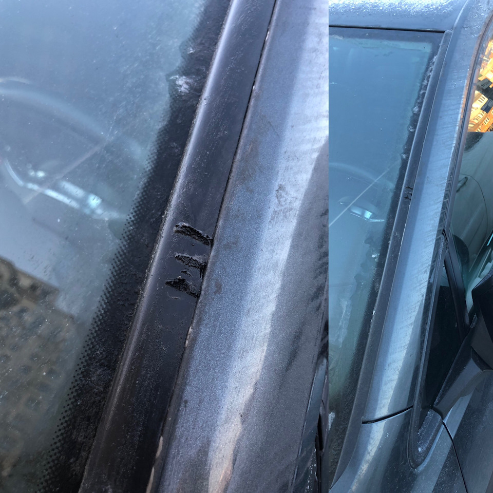 Замена уплотнителя лобового стекла — Volkswagen Golf GTI Mk7, 2 л, 2013 ...