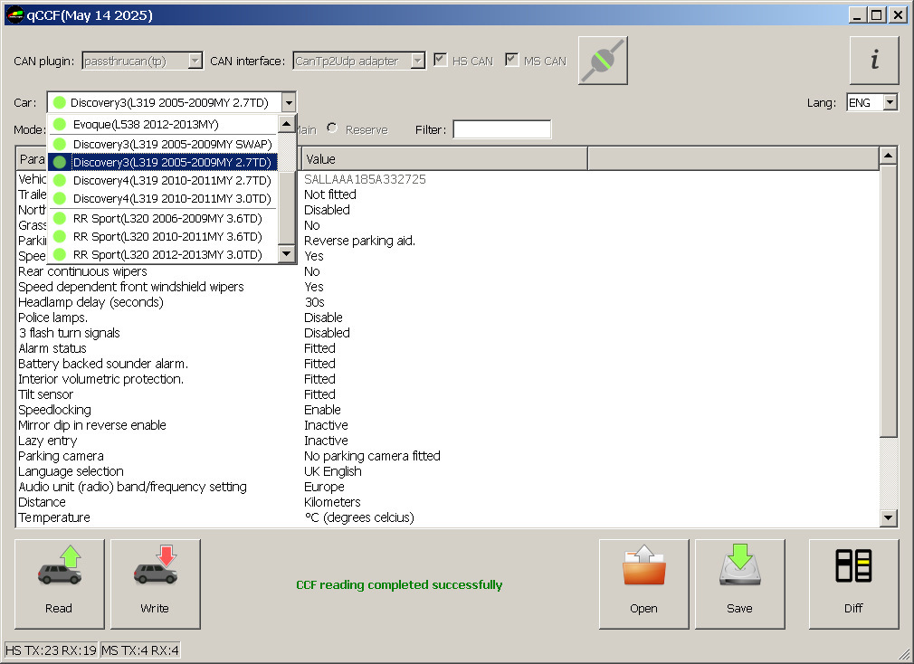 Редактор конфигурации(CCF) для L319 и L320. Тестирование L322. — DRIVE2