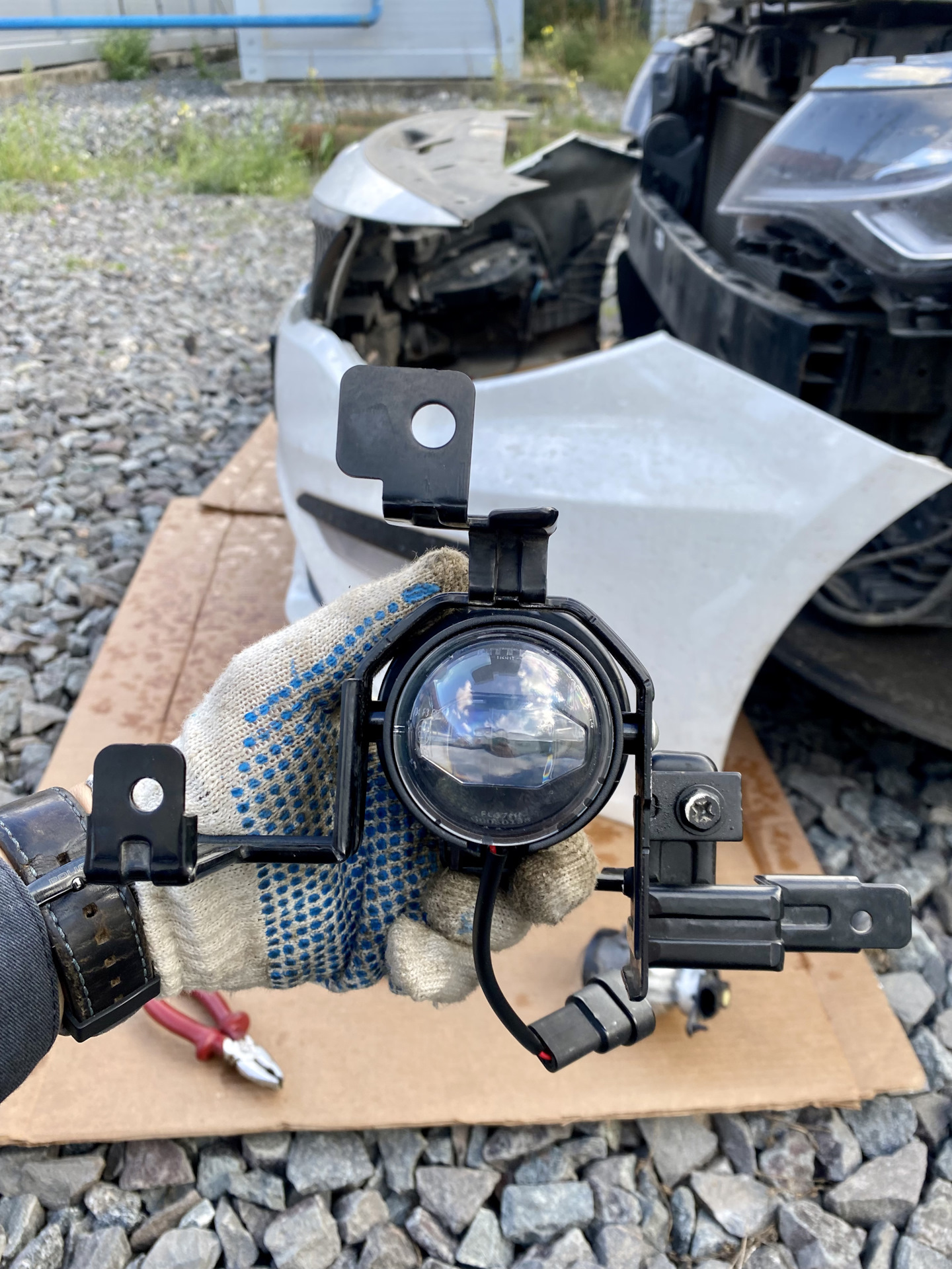 Установка светодиодных ПТФ MTF Light — KIA Optima (4G), 2 л, 2020 года ...