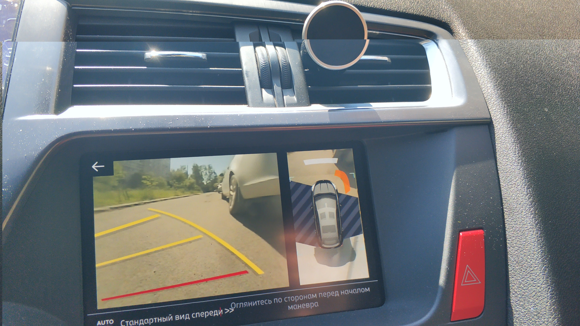 Установка видеоинтерфейса (блока 360*) и подключение передней камеры ...