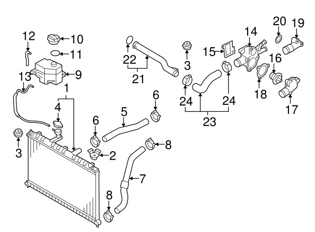 2544126100 Крышка расширительного бачка радиатора KIA HYUNDAI ...