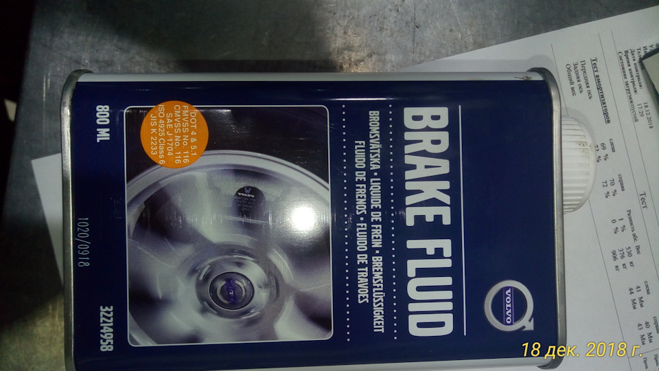 32214958 Жидкость тормозная VOLVO 0.8L Volvo | Запчасти на DRIVE2