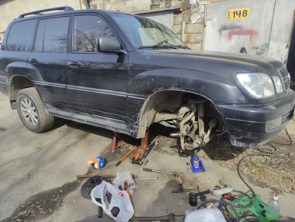 Ревизия передней подвески — Lexus LX (UZJ100), 4,7 л, 2002 года ...